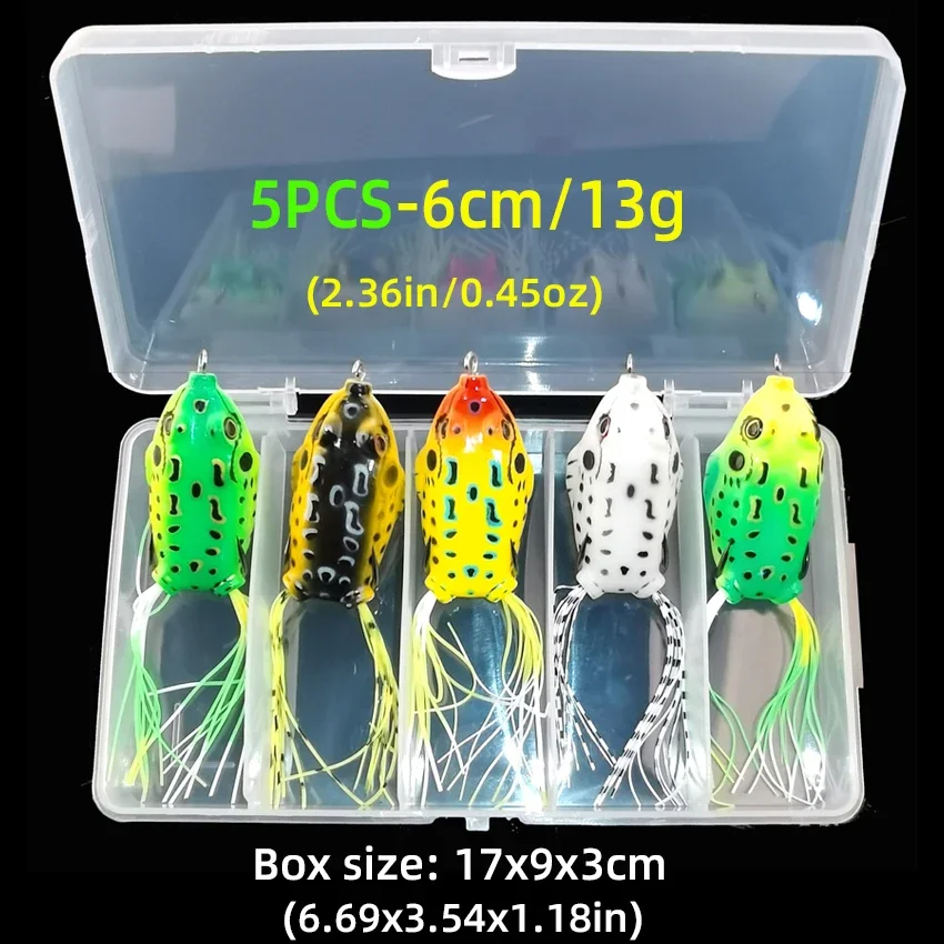 5G-8G-13G-Frog-Fishing-Lures-set-Trolling-Silicone-Bait-with-Fishing ...