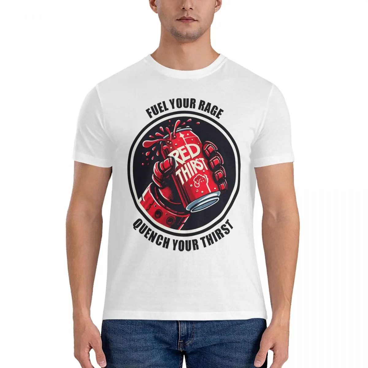 Red-Thirst-Energy-Drink-T-Shirt-Men-W-Warhammer-40k-Fun-100-Cotton-Tee ...