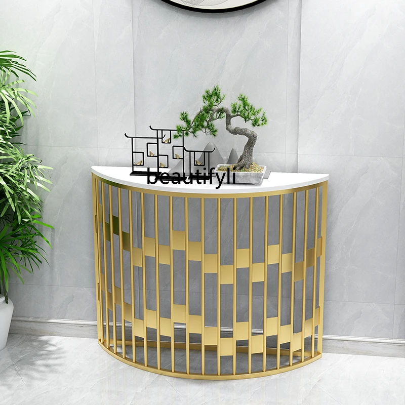 zq-Nordic-Narrow-Edge-Semicircle-Hallway-Table-Corridor-Decoration-Side ...