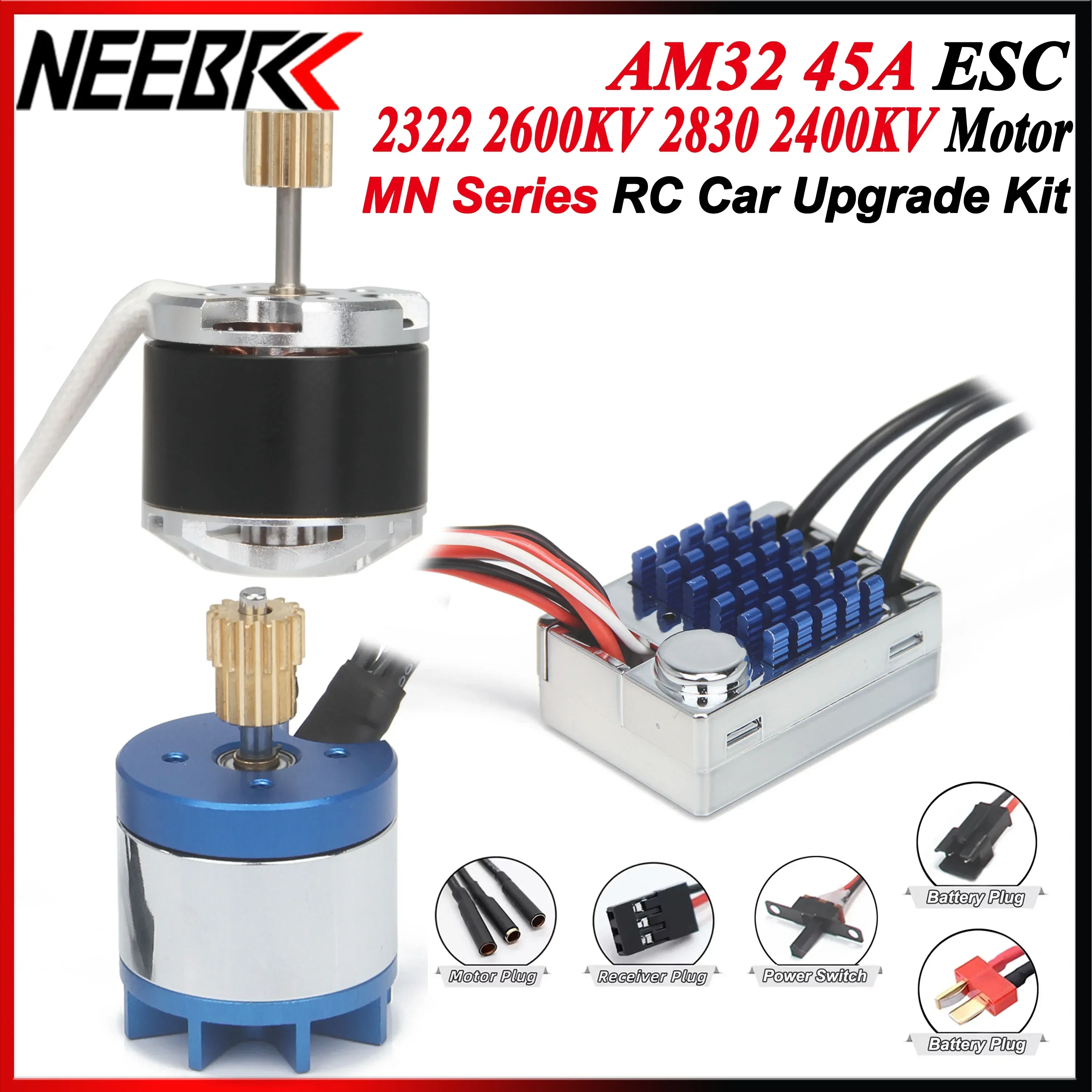 2322 2600KV 2830 2400KV Brushless Motor AM32 45A ESC SM3.0/T Plug for 1 ...