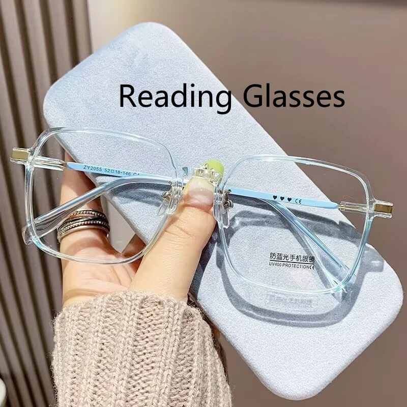 Oversized-Reading-Glasses-Women-Anti-Blue-Light-Hyperopia-Glasses-Men ...