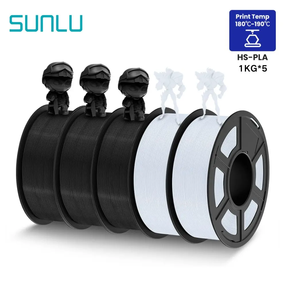SUNLU-High-speed-PLA-3D-Printer-Filament-5KG-1KG-A-Roll-1-75MM ...
