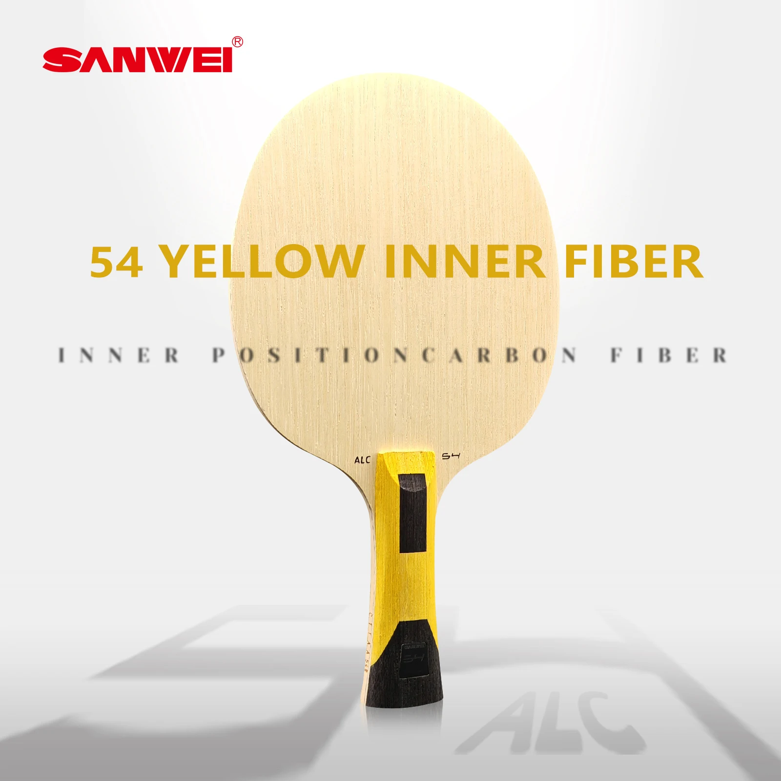 SANWEI 54 Inner Yellow ALC Table Tennis Blade Ayous Core Ping Pong ...