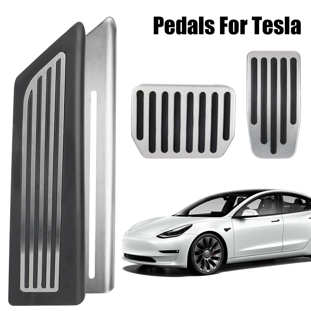 For-Tesla-Model-3-Y-With-Rubber-Pads-Cover-Rest-Brake-Pedals-Aluminum ...