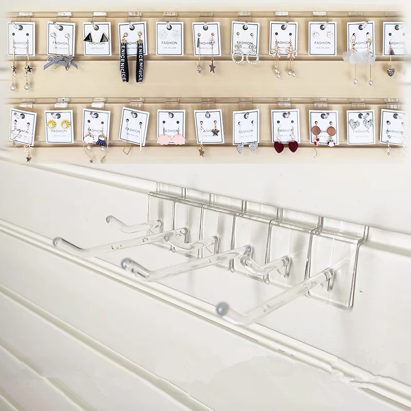 100pcs Plastic Trough Slot Plate Board Hanging Hanger Hooks Storage ...