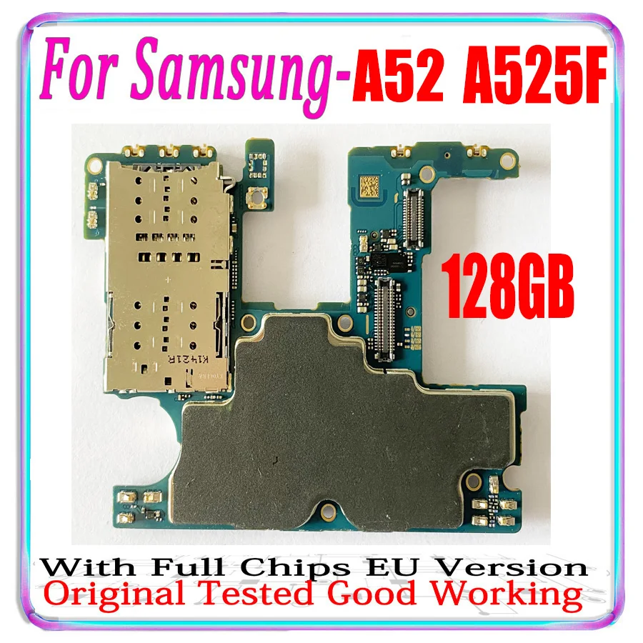 Free Shipping For Samsung Galaxy A52 A525f Motherboard Sm-a525f ...