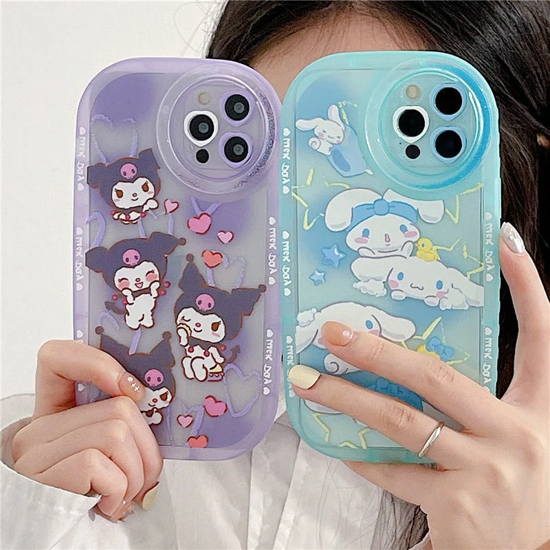 Cute Cartoon Sanrio Kuromi Cinnamonroll Phone Cases For iPhone 13 12 11 ...