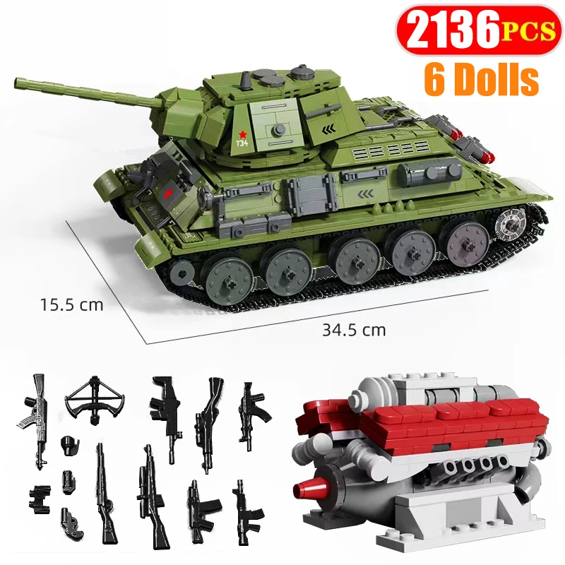 WW2 Military Leopard Tank M1A2 Leopard 2 Tank Bricks Model - The Brick ...