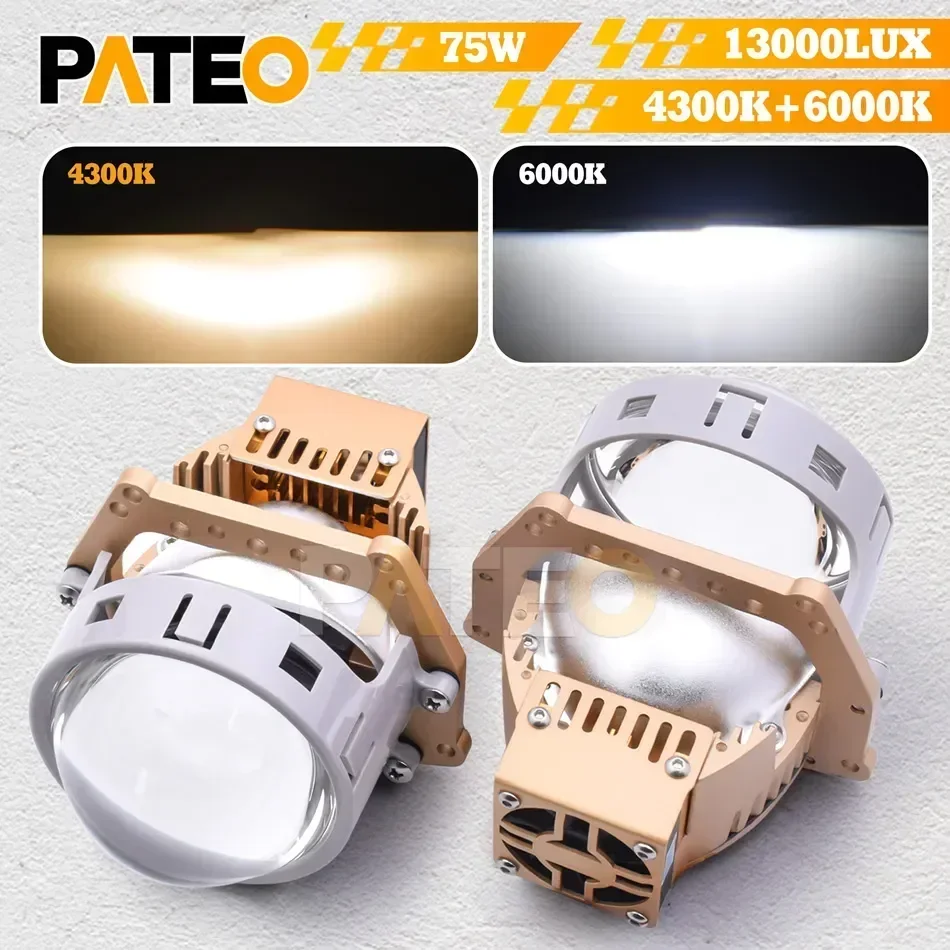 3-Inch-Bi-LED-Lenses-Dual-Colors-4300K-6000K-Headlight-Projector-For ...
