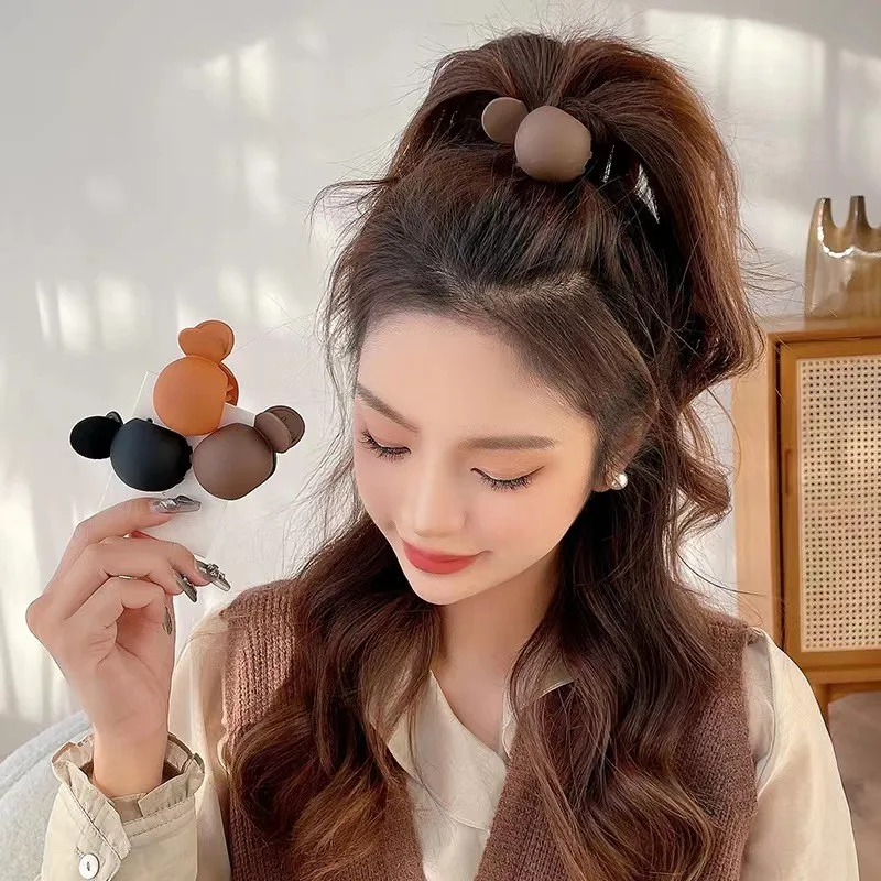 2PCS/Set Matt Round Crab Hair Claws Clips Women Girls Small Hair Clamps ...