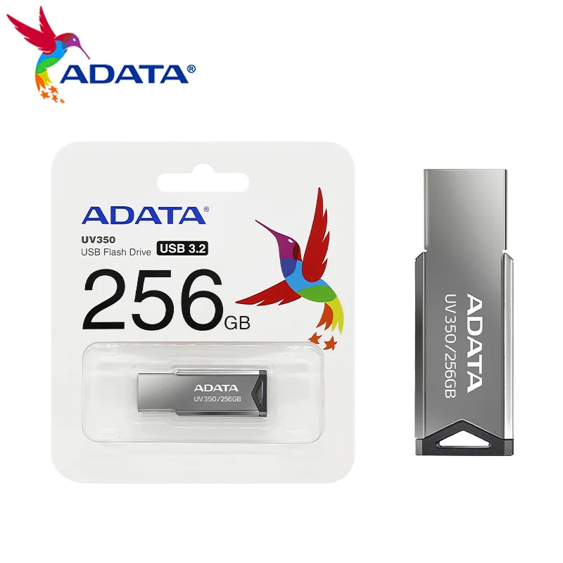 Original-ADATA-USB-Flash-Drive-UV350-32GB-128GB-256GB-pen-drive-Metal ...