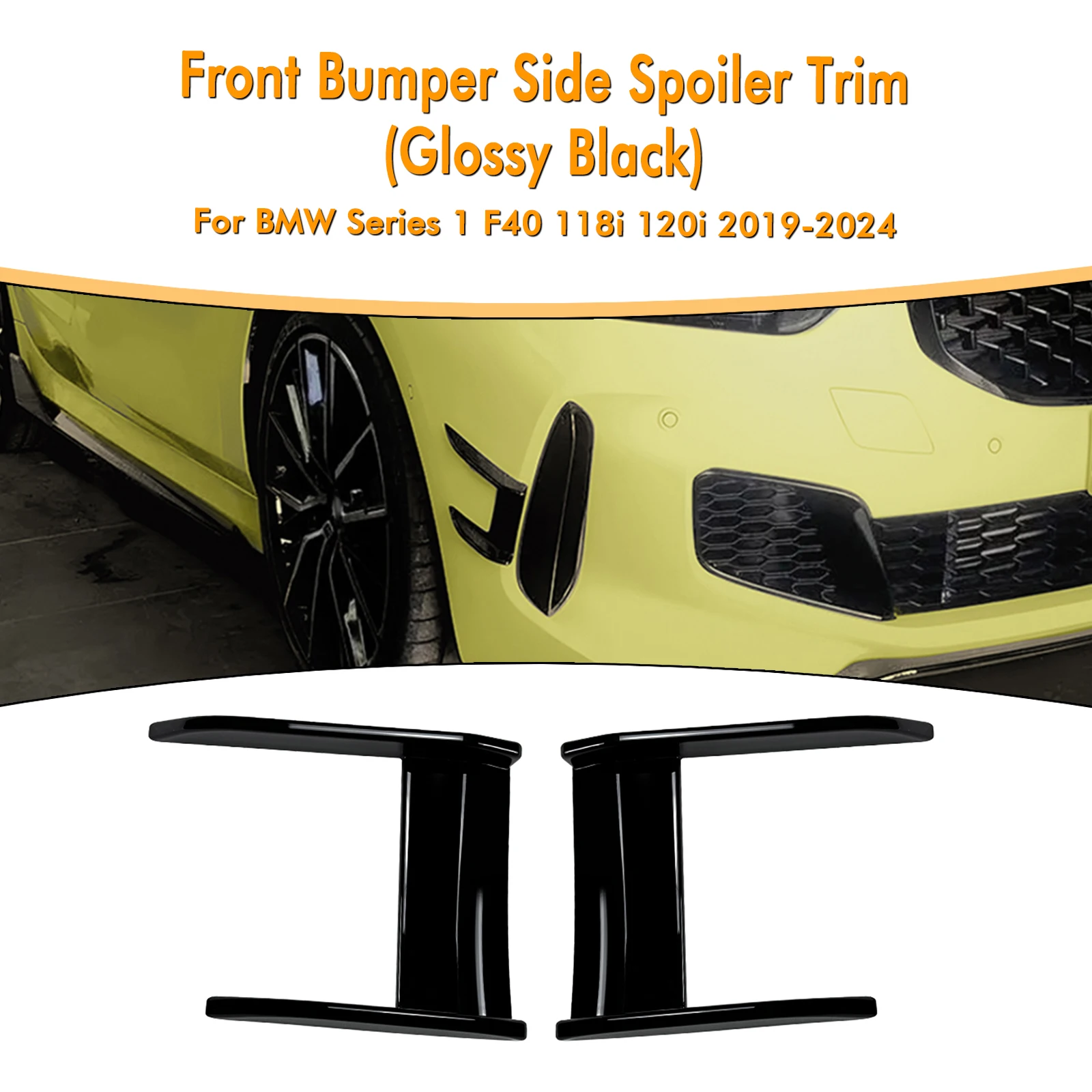 Front-Bumper-Side-Fender-Spoiler-Air-Vent-Trim-Cover-For-BMW-1-Series ...