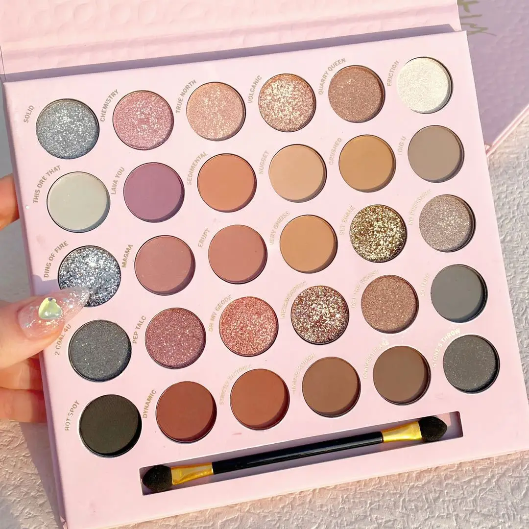 30-Color-Matte-Eyeshadow-Palette-Glitter-Shimmer-Eye-Shadow-Pallete-Set ...