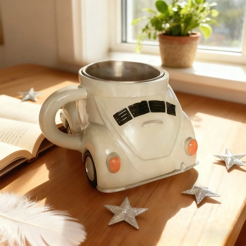 Handmade Unique Beetle-Shaped Coffee Mug Funny Novelty Car Shaped Drink ...