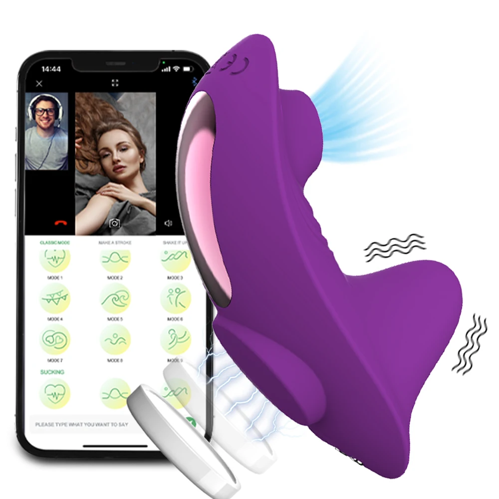 Bluetooth-Controle-Remoto-Clit-ris-Ot-rio-para-Mulheres-App-Vibrador-Estimulador-de-Clit-ris ...