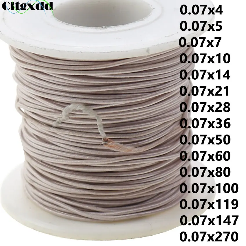 0.07x4/5/7/10/14/21/28/36/50/60/80/100 Strands Mine Antenna Litz Wire ...