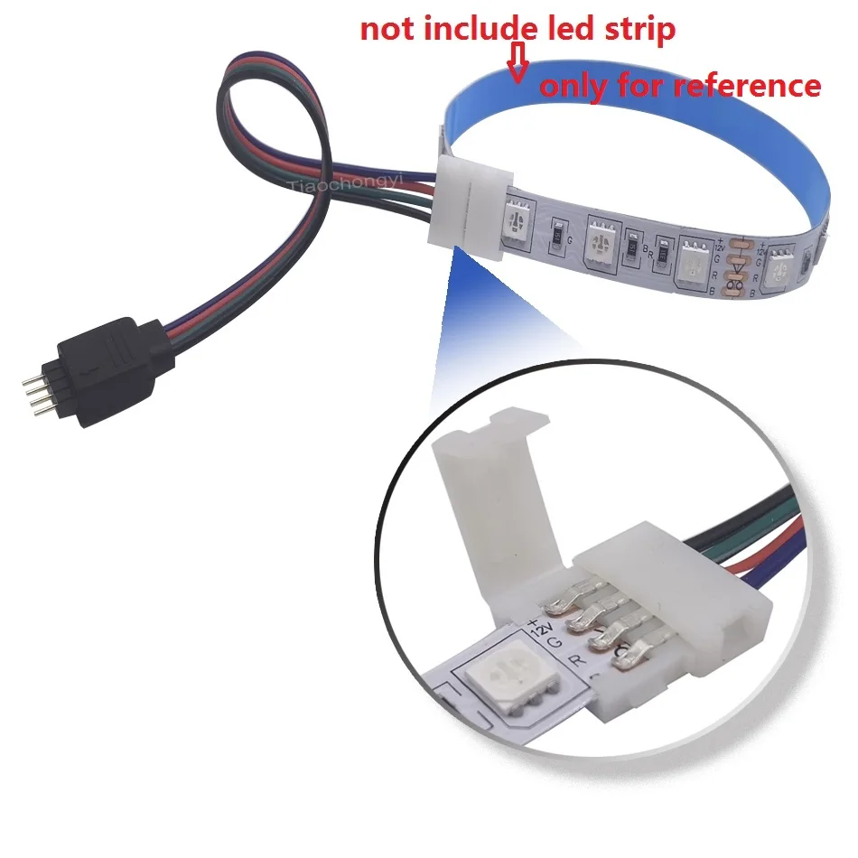 1-5PCS-4Pin-5050-LED-RGB-Strip-Extension-Connector-Cable-Wire-Led-Strip ...