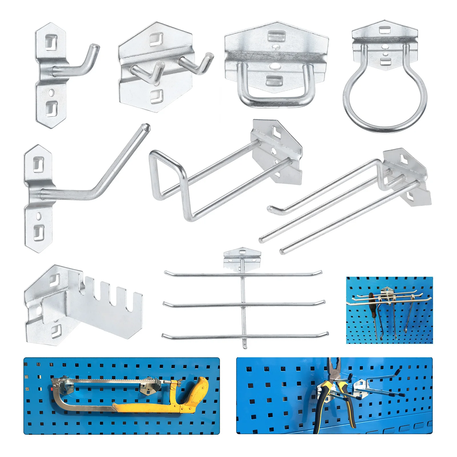 DRELD-Wall-Mounted-Hole-Board-Hook-Hardware-Tool-Storage-Rack-Hanger ...
