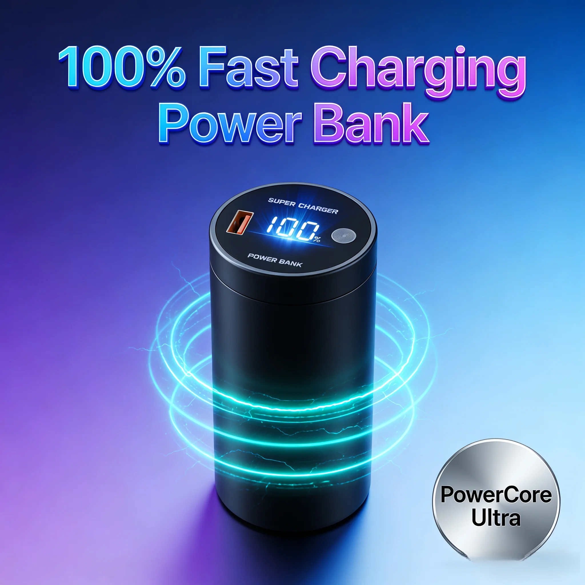 22.5W Fast Charging Q95 Power Bank Shell, 46950 Cell Compatible, RGB ...