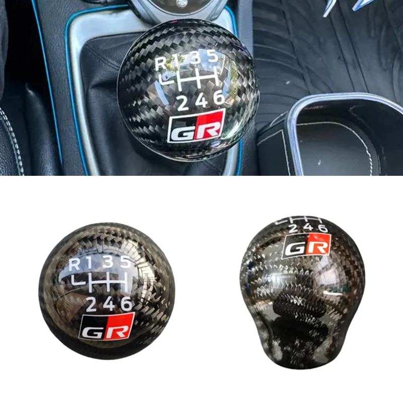 6-Speed-Manual-Carbon-Fiber-Gear-Shift-Knob-For-Toyota-Corolla-GT86-For ...