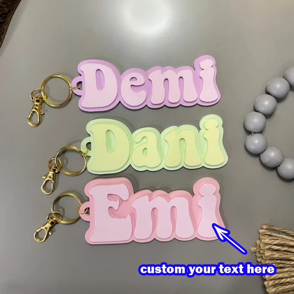 1PC Custom PMMA Keychain - Personalized Name-Custom Accessory | Laser ...