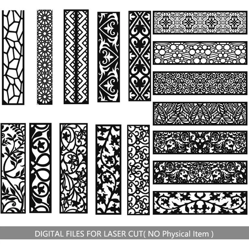 Vignette-Flower-Leaves-Partition-Laser-Cut-Vector-Design-CDR-DXF-File ...