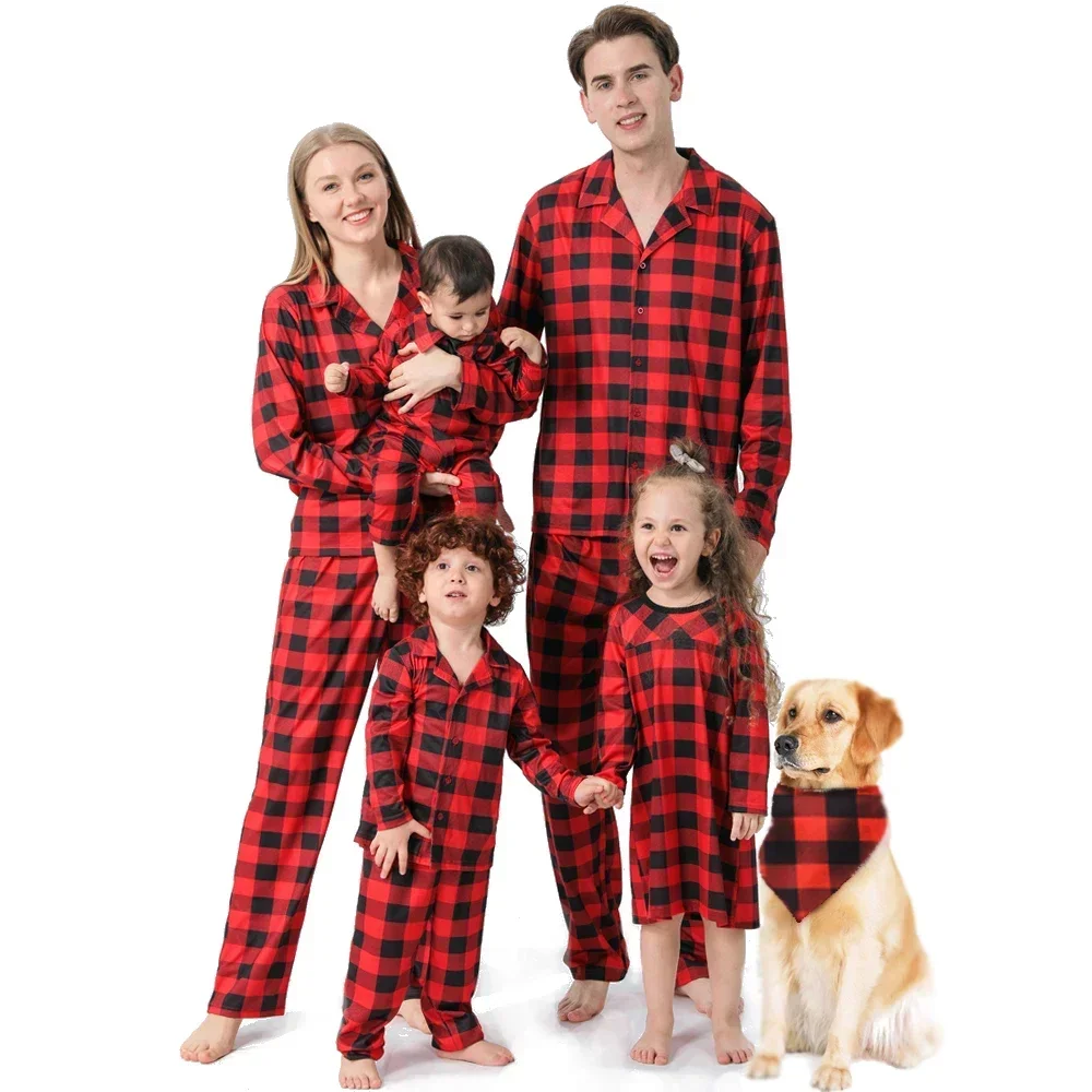 Pijamas-a-juego-con-estampado-de-cuadros-para-la-familia-conjunto-de ...