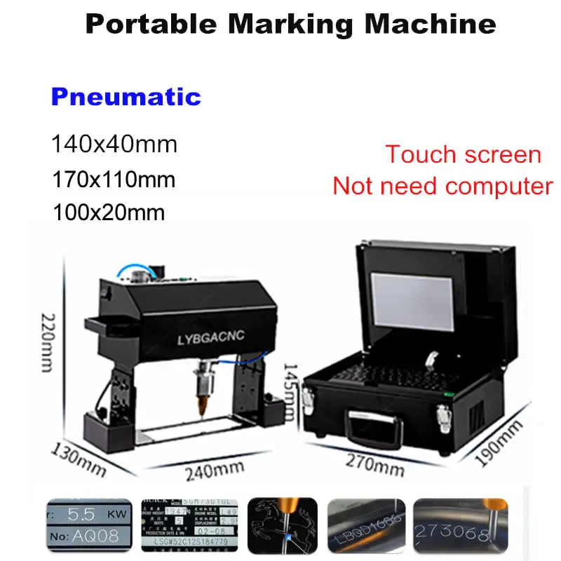 Portable Engraving Pneumatic Marking Machine 100x20 170x110 140x40mm ...