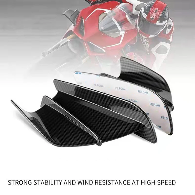 2Pcs-Universal-Motorcycle-Winglet-Aerodynamic-Spoiler-Wing-With ...