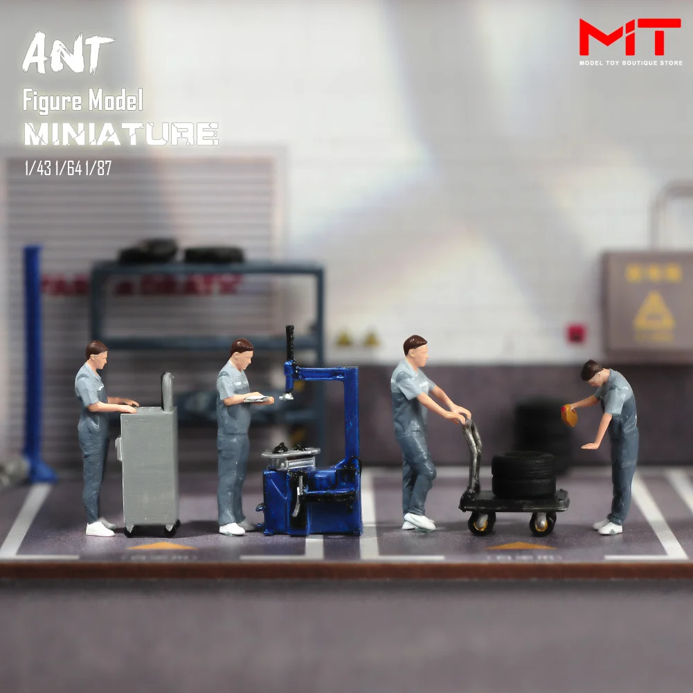 Miniatures-Figurine-1-87-1-64-1-43-1-24-Car-Repair-Crew-Automobile ...