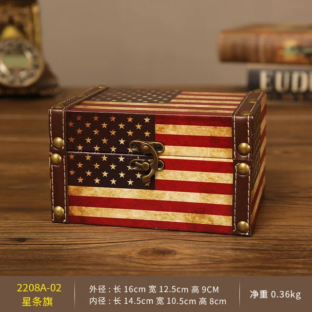 European-Style Retro Storage Box Desktop Cosmetics Sundries Storage Box ...