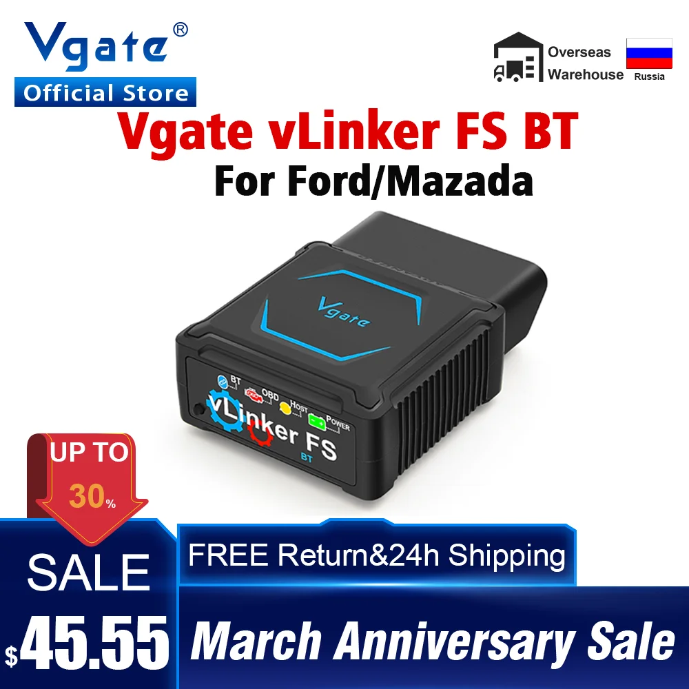 Vgate-vLinker-FS-ELM327-Bluetooth-for-Android-IOS-For-Ford-FORScan-HS ...