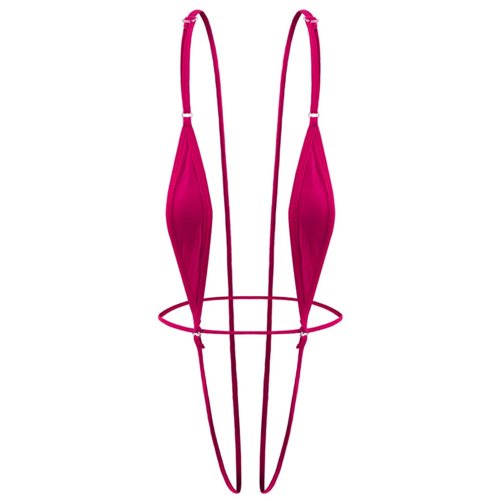 New Women Sexy Backless Bodysuit Bikini Lingerie Swimwear V String Thong Sling Lightweight