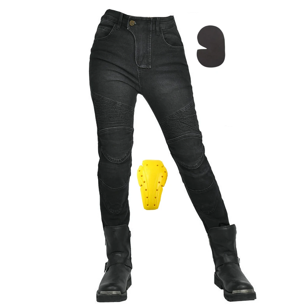 Women-Motorcycle-Riding-Pants-with-4-X-Upgarde-CE-Armor-Knee-Hip-Pads ...