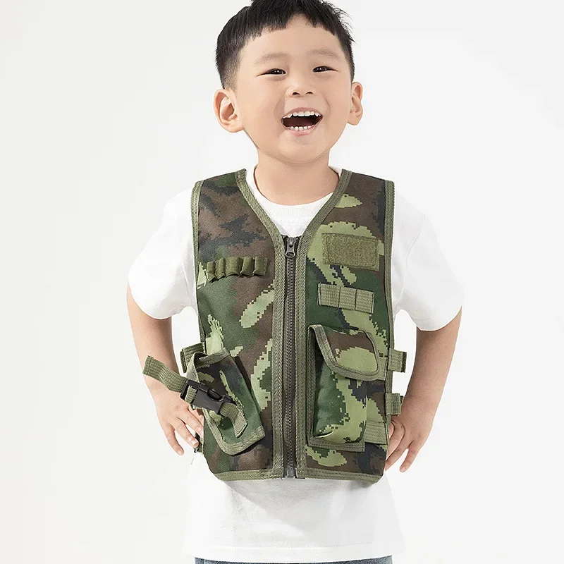 Army-Fans-Outdoor-Children-Hiking-Vest-Tactical-Boy-Girl-Camouflage-CS ...