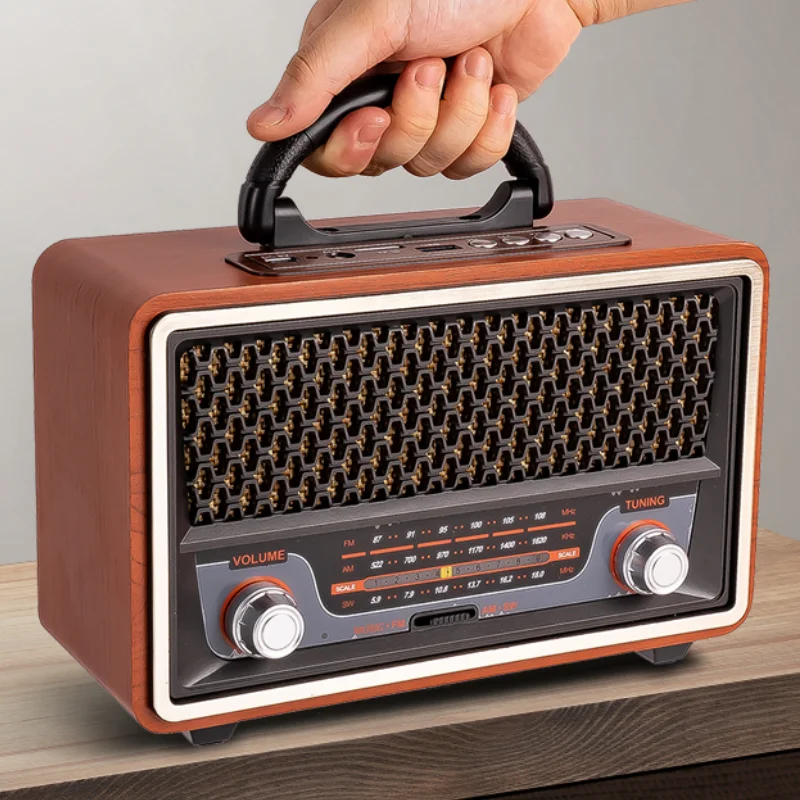Rechargeable-SW-FM-AM-Multiband-Wooden-Retro-Home-Radios-With-Bluetooth ...