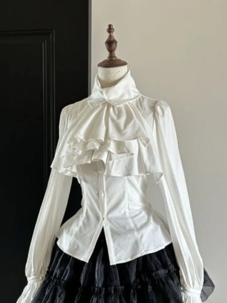 Lolita Sweet Flare Sleeve Blouse Y2k Aesthetic Ruffle Grunge Bodycon ...