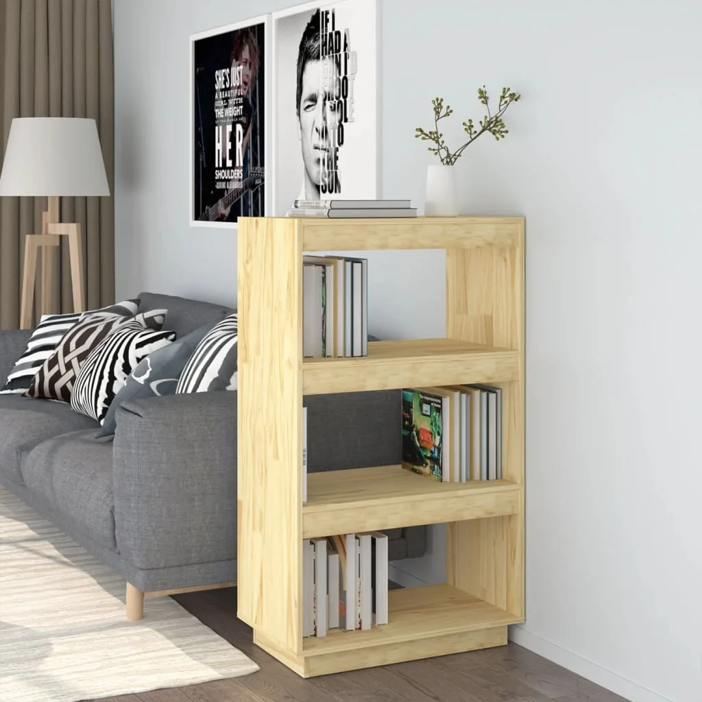 60x35x Cm Solid Pine Library/room Separator, Bookshelves, Bookcase ...