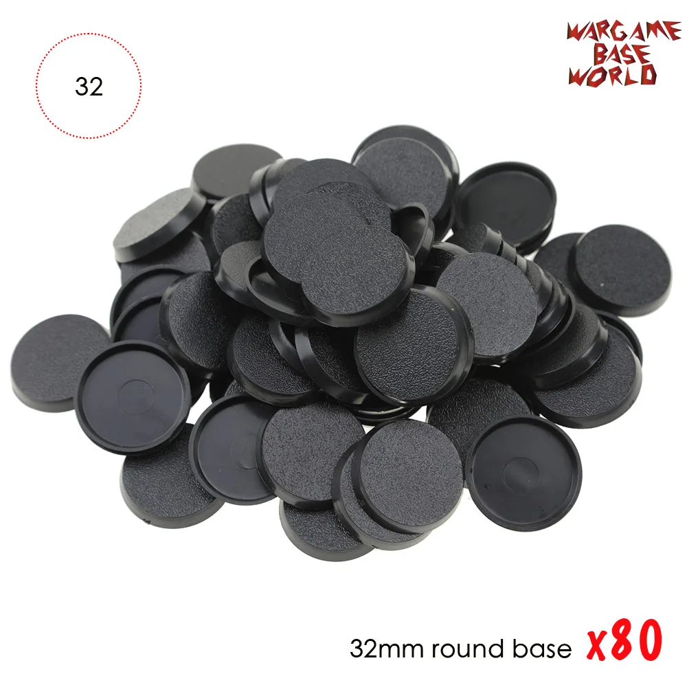 Model Bases 80 X 32mm Round Plastic Bases For Gaming Miniatures - Model ...