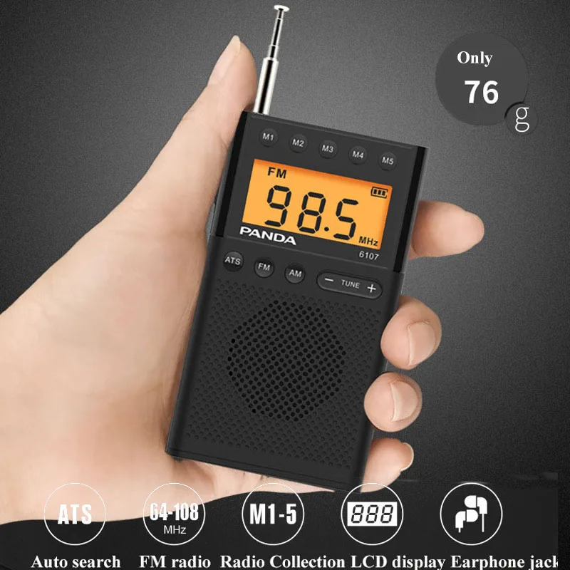 Mini-Pocket-FM-AM-Radio-Portable-Auto-Search-DSP-Radios-Receiver-with ...