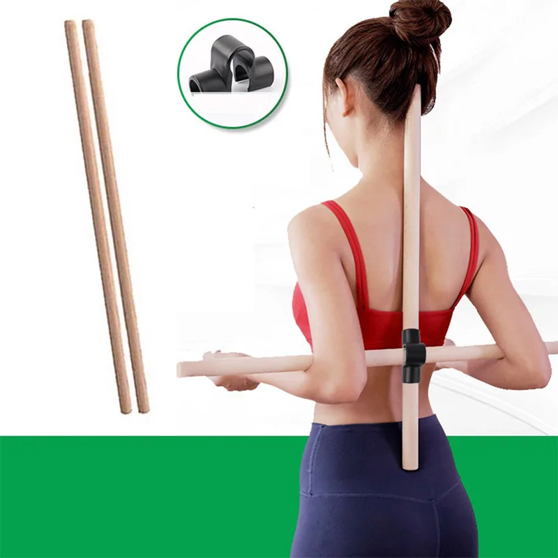 Wooden-Yoga-Pole-Open-Shoulder-Beauty-Back-Posture-Corrector ...