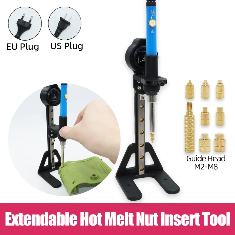 Adjustable-Temperature-Electric-Soldering-Iron-Brass-Insert-Nut-Hot ...