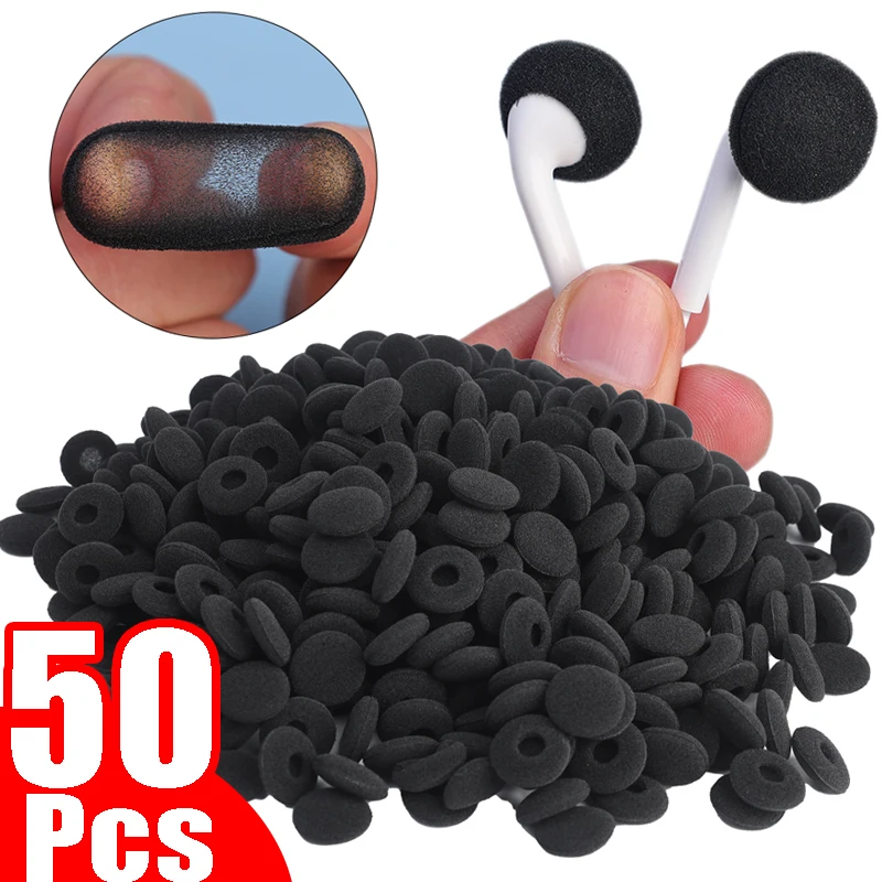 20-50pcs-18mm-Disposable-Sponge-Cover-for-Earphone-Headset-Foam-Ear ...