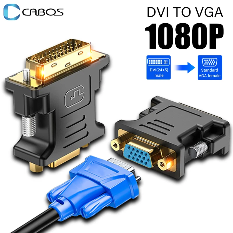HD-1080P-DVI-to-VGA-Adapter-Cable-Conversion-DVI-Male-to-VGA-Female-for ...