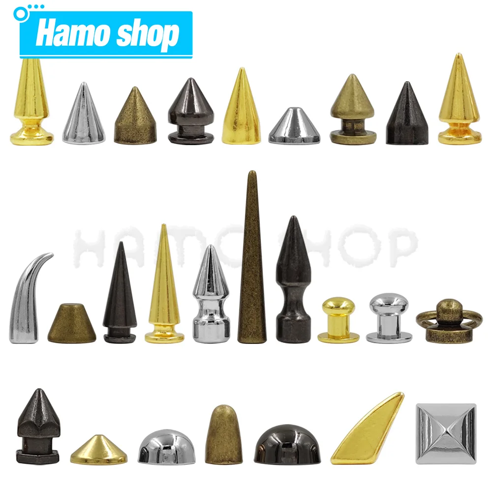 5pcs-50pcs-Sets-Bullet-Spikes-Screw-Rivets-For-Leather-Punk-Studs-and ...