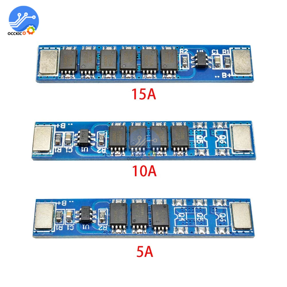 BMS 1S 5A 10A 15A 3,7 V 18650 Lithium-Batterie Ladung Schutz Bord 3MOS ...