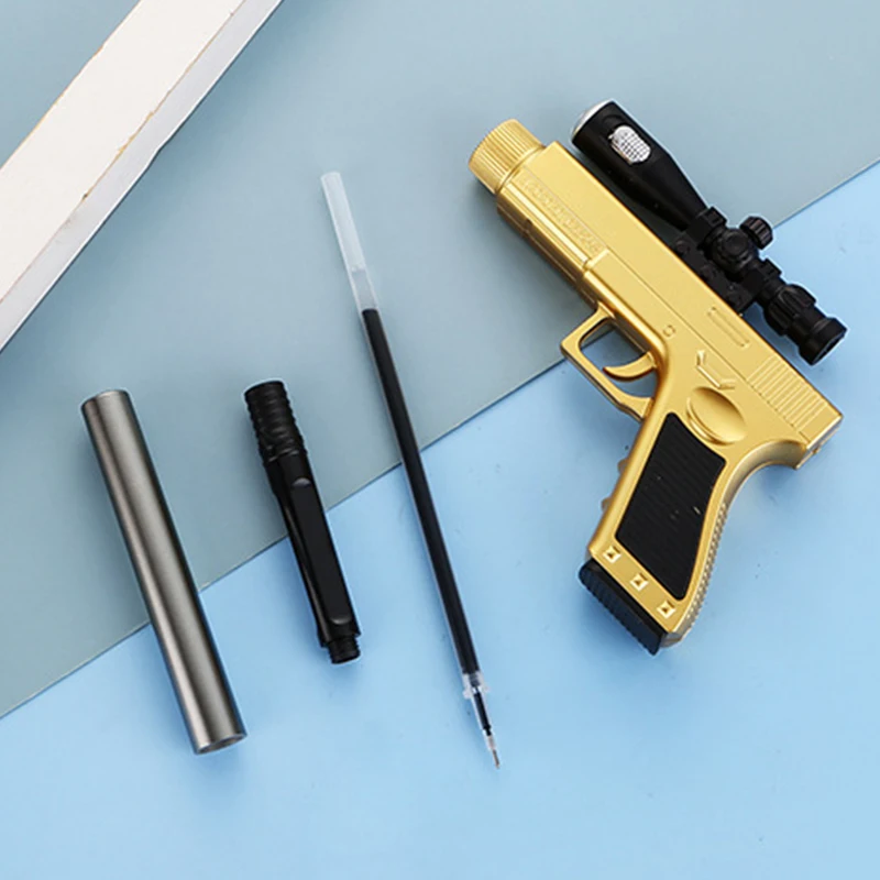 1Pcs-Creative-Gun-Shape-Gel-Pen-With-LED-Light-Office-Student-Gift ...