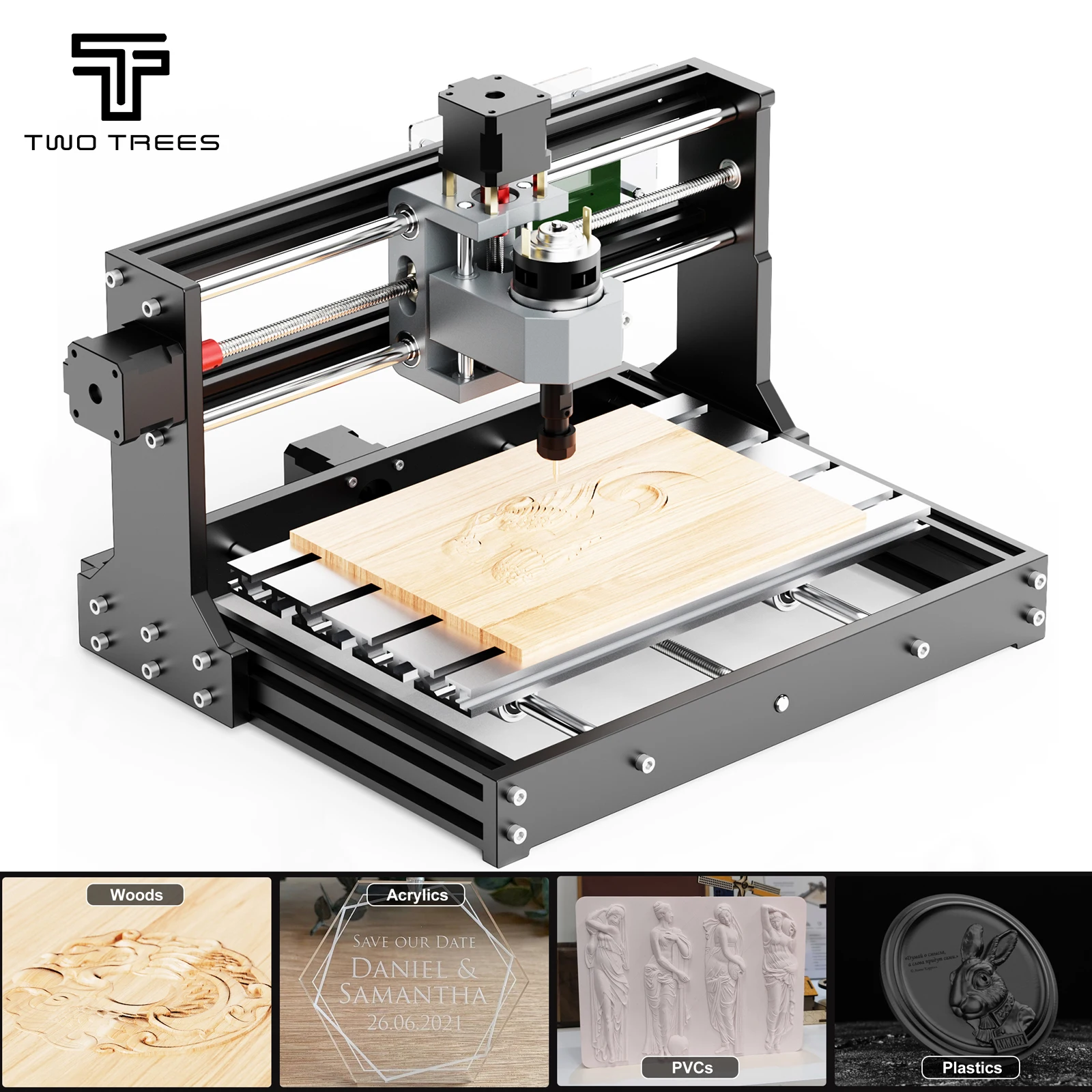 Twotrees TTC3018 Laser Engraver 775 Spindle Motor CNC Milling Engraving ...