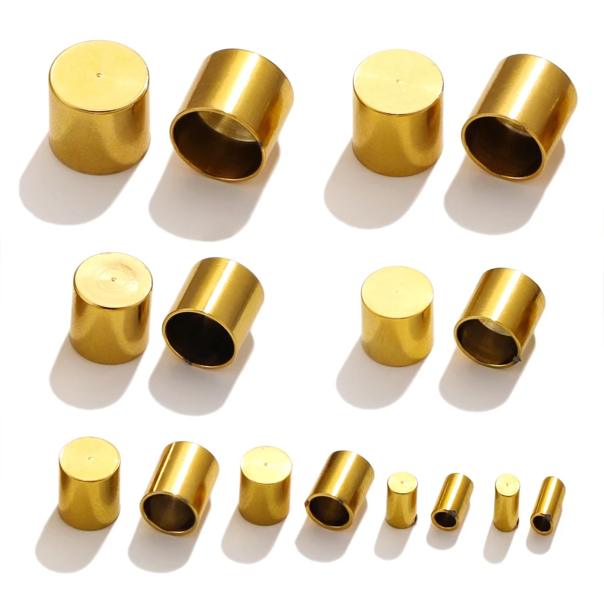 10pcs-Stainless-Steel-Leather-Cord-Clasp-DIY-Crimp-Tip-End-Caps-for ...