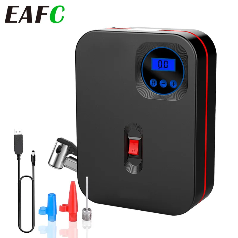 EAFC 120W Car Air Pump Wireless/Wired Air Compressor Digital Tire ...